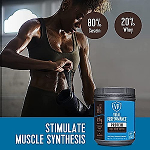 Vital Performance Protein Powder, 25g Lactose-Free Milk Protein Isolate Casein & Whey Blend, NSF for Sport Certified, 10g Collagen Peptides, 8g EAAs, 5g BCAAs, Gluten-Free - Cold Brew Coffee, 1.72lb