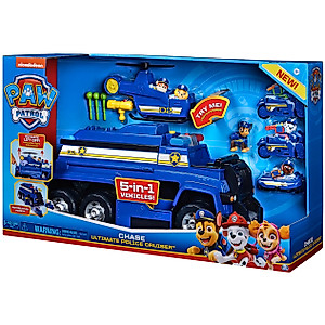 Paw Patrol, Chase’s 5-in-1 Ultimate Cruiser with Lights and Sounds, for Kids Aged 3 and up