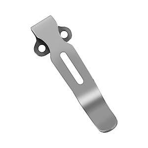 Deep Carry Pocket Clips with 2 Pieces Screws, Stainless Steel Pocket Knife Clip Replacement for Benchmade Bugout 535 and More, Anodized Finish (Stone Wash)