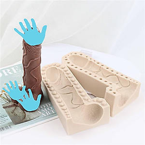 TOPYS Human Organ Body Silicone Resin Mold, Penis Candle Mold, Funny Arts Crafts Shape Figure 3D Mould, Naked Clay Soap Mould for Resin Plaster (S)