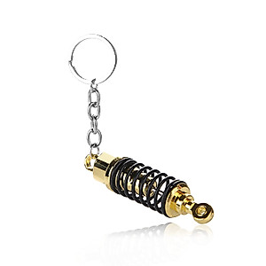 CKE Creative Auto Parts Model Keychain Shock Absorber Keyring Keychains Key Chain (Golden)