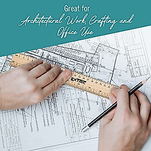 Rulers 36 Pack - Rulers 12 Inch, Rulers for Kids Great for School, Classroom - Wooden Ruler for Home and Office