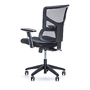 X-Chair X-Basic Task Chair, Black Flex Mesh - Ergonomic Office Seat/Adjustable Backrest/Foam Seat/Relaxed Recline/Perfect for Office or Home Desk