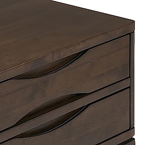 SIMPLIHOME Harper SOLID WOOD 40 inch Wide Mid Century Modern Hallway Console Sofa Entryway Table in Walnut Brown with Storage, 4 Drawers , for the Living Room, Entryway and Bedroom