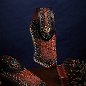 PTILSERY Leathers Sheath Folding Knife Pouches Leathers Knife Holsters Folding Knife Sheath Great for Camping Outdoor Activities