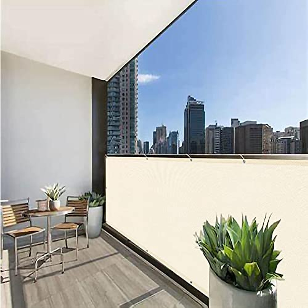 Liang Fence Privacy Screen,Heavy Duty Shade Cloth for Commercial Residential,90% Blockage Windscreen Cable Zip Ties Included (Color : White, Size : 360x90cm)