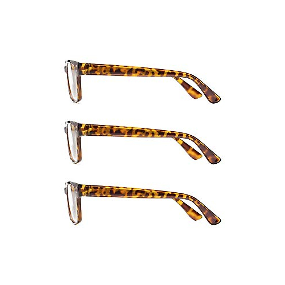 Readers Readers.com Fully Magnified Reading Glasses: The McNealy - 3 Pairs, Classic Rectangle for Women and Men - Tortoise, 1.75