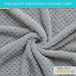 Baby Blanket for Girls and Boys - 40”x50” Grey - Toddler Blankets - Kids Throw - Newborn Blankets - Soft Lightweight Fleece for Bed, Crib, Stroller
