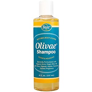 Baar Olivae Shampoo Organic Olive Oil Formula Nourishes Hair while Cleaning. Aloe Vera, Jojoba Oil, and Proteins Repair Damaged Hair, Help Thicken, and Adds Body to All Hair Types. 8 ounces.
