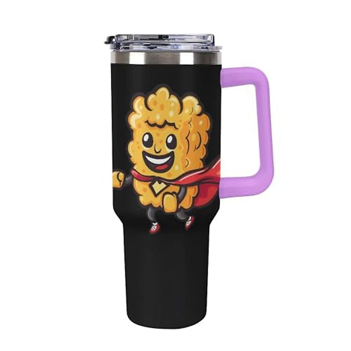 Super Hero Chicken Nuggets 40 Oz Tumbler Insulated Stainless Steel Water Bottle Travel Mug Car Cup with Handle And Straw