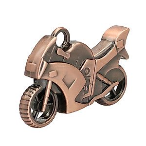CHUYI Cool Metal Motorcycle Shape Pen Drive 64GB USB 2.0 Flash Drive Novelty Memory Stick Thumb Drive Data Storage Jump Drive for School Home Travel Business U Disk Gift (Red Copper)