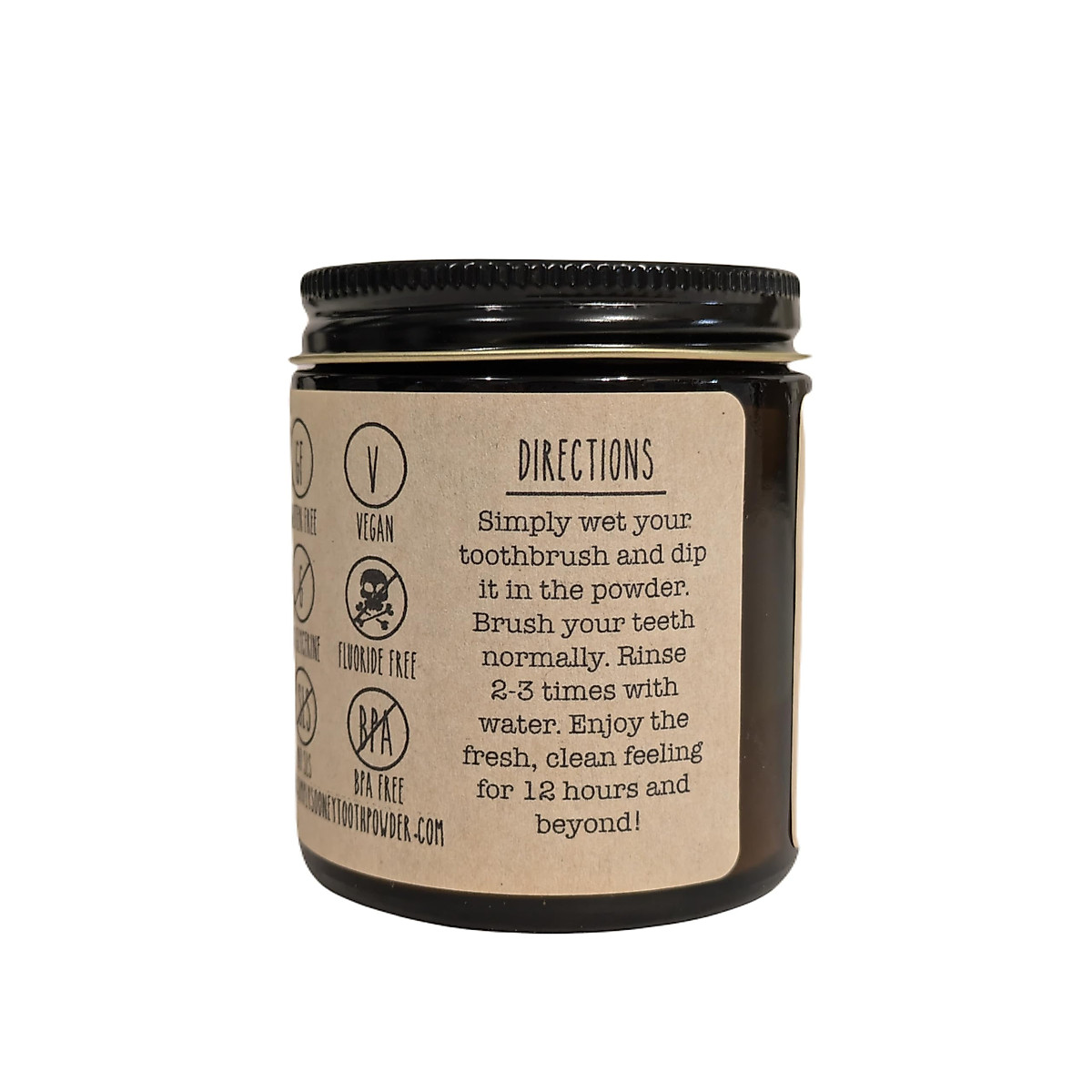 Simply Sooney Remineralizing Vegan Fluoride Free Tooth Powder Peppermint Formula I Glass Jar I Stronger Teeth I Fresh Breath I with Xylitol I Organic Ingredients