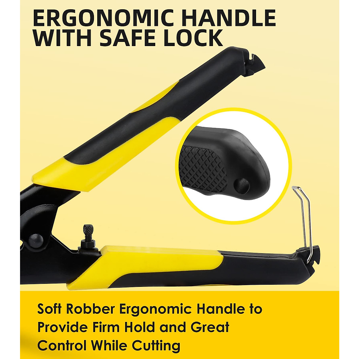 DOWELL 8" Bolt Cutter, Small Mini Bolt Cutter for Wire with Soft Rubber Grip, Chrome Molybdenum Steel Blade (8")