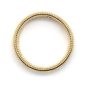 Marshal Metal Fashion Bracelet Omega 18k Gold Plated Brass Stretch Cobra Bracelet (14mm))