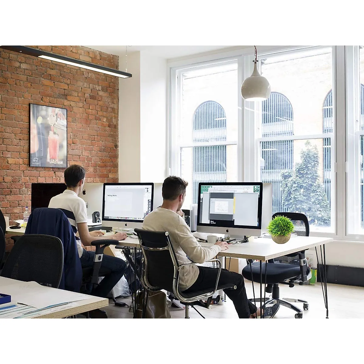 Svenee Mini Artificial Plants, Plastic Fake Green Grass Faux Greenery Topiary Shrubs with Grey Pots for Bathroom Home Office Décor, House Decorations (1)