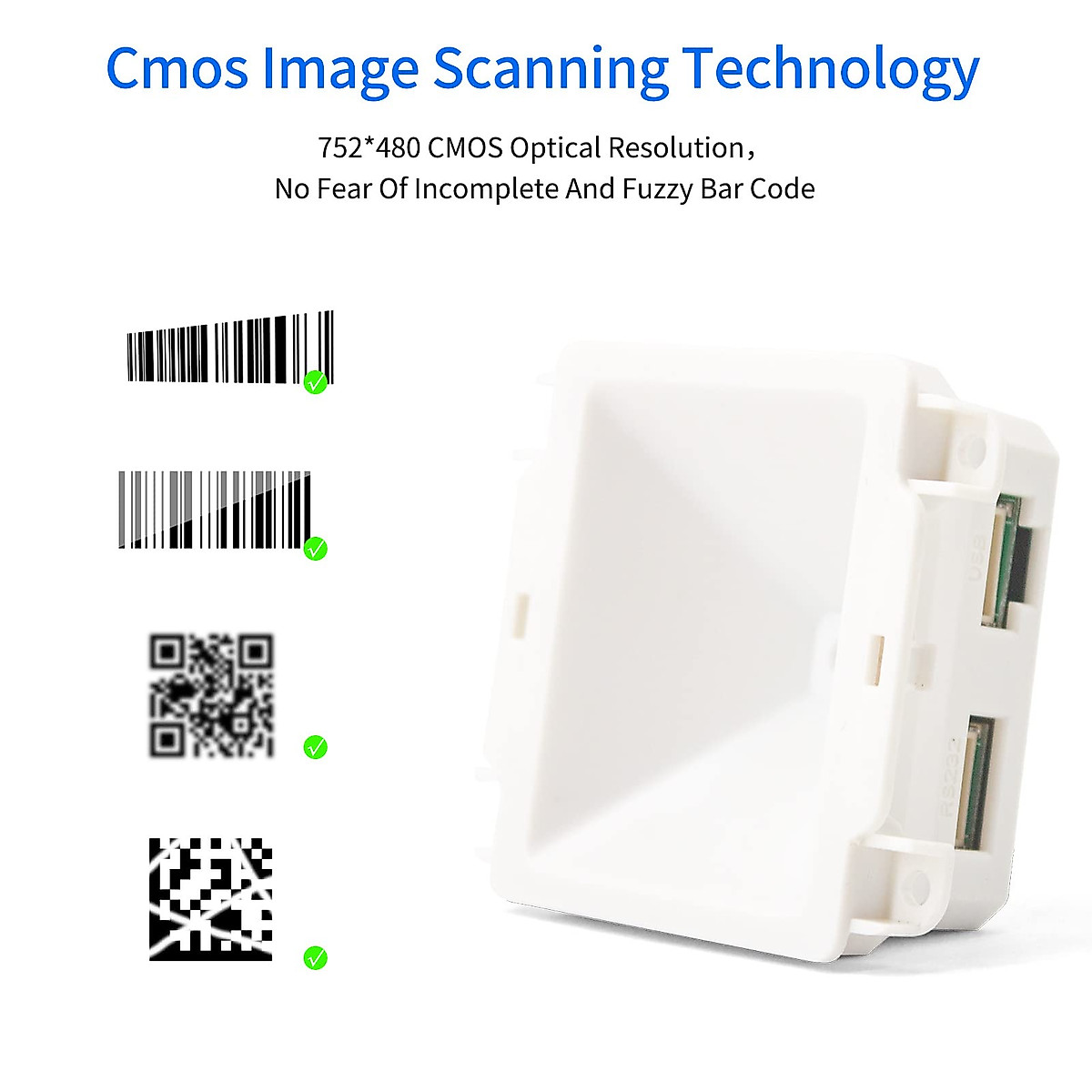 Embedded QR Code Scanning Module with USB 1D 2D Bar Codes Reader Identification Scan Device Used for Supermarkets Stores Payments