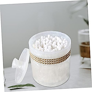 Cabilock Resin Swab Box Toothpick Dispenser Bathroom Canisters Household Cotton Swabs Holder Containers with Lids Office Pen Organizer Home Toothpick Holder Candy Jars with Lids Candy Dish