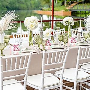 Pink Thank You Bags with Pink Bow Ribbon, Small Candy Goodie Gift Bags Treat Boxes for Wedding Bridal Baby Shower Business Party Supplies, 4.53 x 1.77 x 3.94 Inches (24 Pcs)