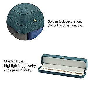 NuAngela Bracelet Box, PU Leather Gift Case For Necklace Bracelet Watch Pen, Jewelry Display Box For Women, Mother's Day Birthday Valentine's Day Chritmas Gift Box(Bracelet Box)