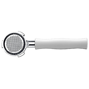 Normcore 51mm Naked Bottomless Portafilter 3 Ears Fits Delonghi Dedica EC680 and EC685, and SMEG & EUPA Coffee Machines - Non-Stick Coating White Anodized Aluminum Handle - Included Portafilter Basket