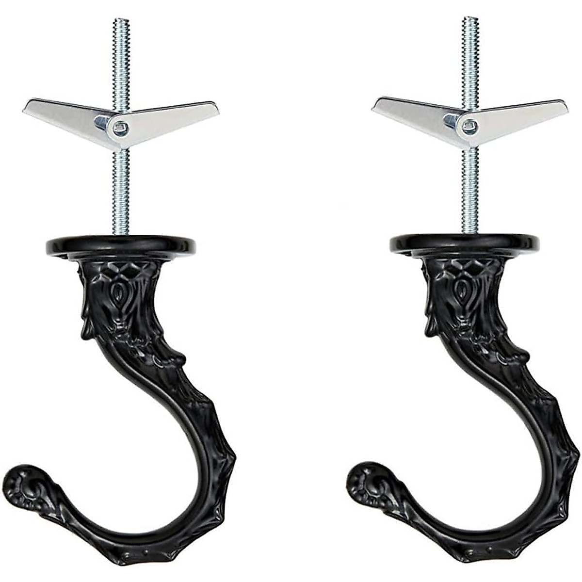 QLXHBOT Ceiling Hooks, Heavy Duty Swag Hook 65mm/2.6" with Screws Bolts and Toggle Wings for Hanging Plants Ceiling Installation Cavity Wall Fixing (3 Sets)