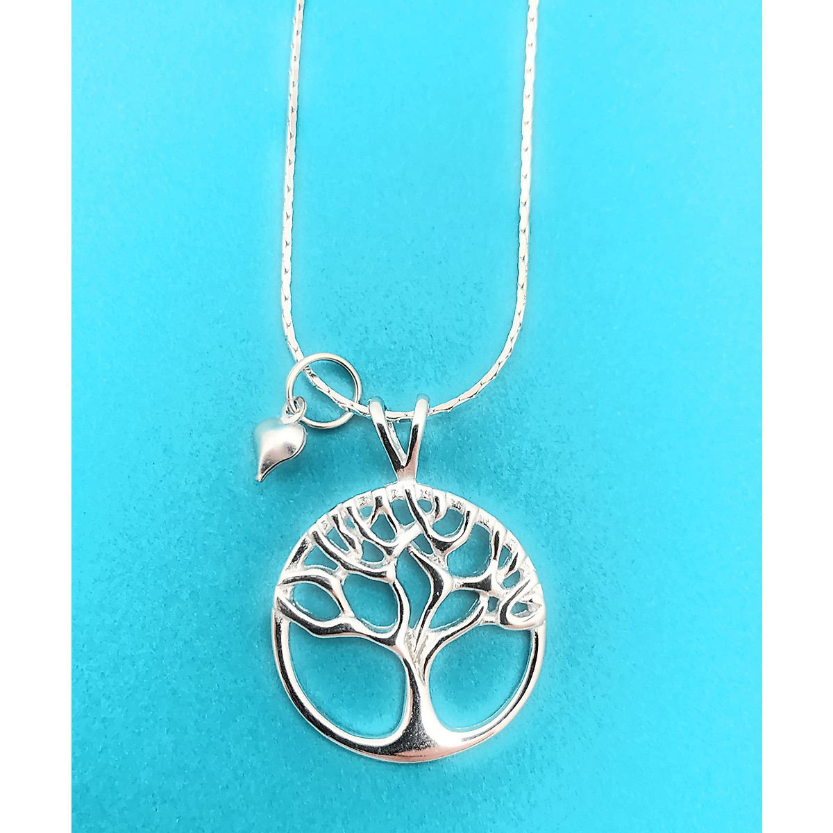 Smiling Wisdom - Happy Birthday Greeting Card and Tree Heart Necklace Keepsake Gift Set - Daughter Granddaughter From Parent - Stainless Steel - Love Grows