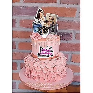 JWSeeMe 26pcs Ariana Cake Topper Cupcake Toppers Birthday Party Supplies Cake Decorations Friend Theme