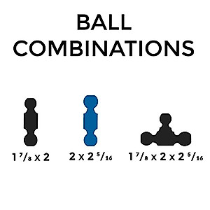 B&W Trailer Hitches MultiPro Tow & Stow - Fits 2.5" Receiver, Dual Ball (2" x 2-5/16"), 7" Drop, 14,500 GTW -TS20066BMP