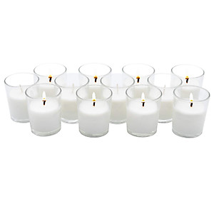 Royal Imports Unscented Clear Glass Votive Candles, Long 10 Hour Burn Time, for Home, Spa, Wedding, Birthday, Holiday, Restaurant, Party, Birthday, 72 Pack