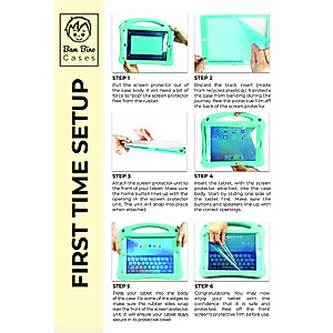 Bam Bino Space Suit Rugged Kids Case for Samsung Galaxy Tab S5e 10.5, Designed in Australia for Children, Built-in Screen Protector, Handle, Stand, Pencil Holder, Shoulder Strap (Galactic Blue)