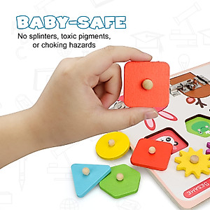 TOY Life Wooden Busy Board Montessori Toys for Toddlers Activity Board Sensory Toys for Toddlers 1-3 Busy Board for 1 Year Old Travel Toy Educational Activities Motor Skills Toys for Toddlers 1-3