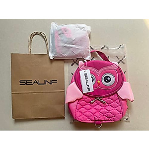 SEALINF Toddler Kids Owl Leash Backpack with Toddlers Wrist Child Safety Walking Leashes Wrist for Kid Girls Boys (Pink)