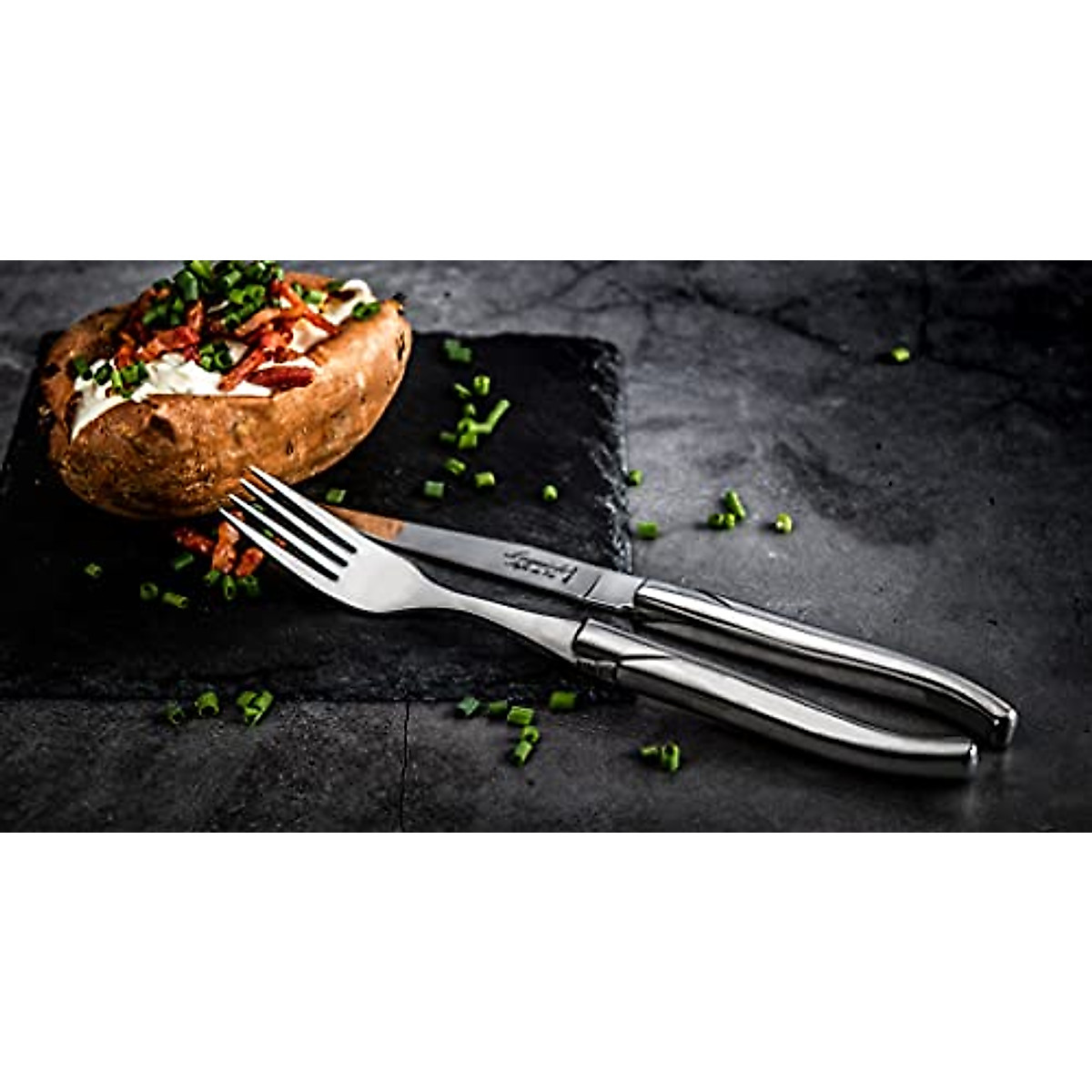 Laguiole Style de Vie Steak Knives, Luxury Line, 6 pieces, Fully Stainless Steel, in giftbox