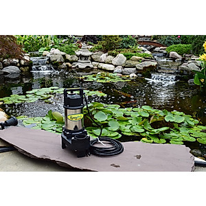 EasyPro TH150 Stainless Steel Waterfall and Stream Pump - Energy Efficient, Long Lasting Pump with 2 Year Warranty - 3100 GPH - 115 Volts - 20’ Power Cord