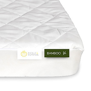 Waterproof Mini Crib Mattress Protector | Bamboo Viscose Made Ultra-Soft Quilted Mattress Cover, 1-Pack