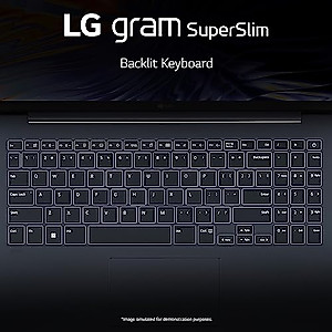 LG gram SuperSlim 15.6” OLED Laptop, Intel 13th Gen Core i7 Evo Platform, Windows 11 Home, 16GB RAM, 1TB SSD, Neptune Blue