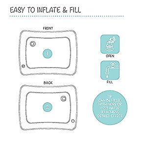 The Peanutshell Tummy Time Water Play Mat for Baby Girls | Inflatable Sensory Development Toy & Tummy Time Mat