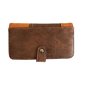 American Bling Concealed Gun Messenger Purse Wallet Set Tooling Patchwork Coffee, Medium