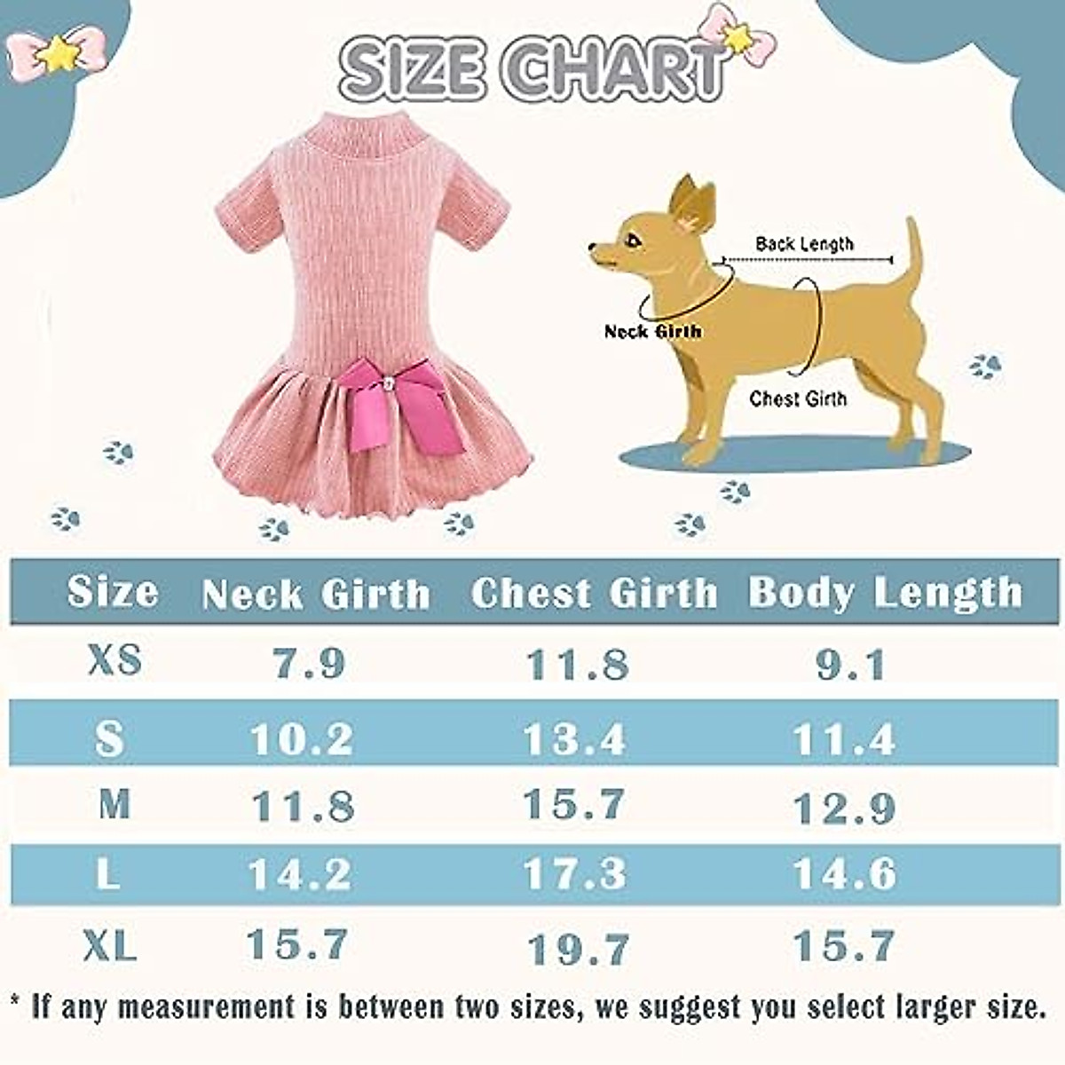 Dog Cute Dress Tutu Outfit Skirt with Flows Bowknot for Small Medium Girl Dogs Holiday Wedding Birthday Party (Pink, XL)