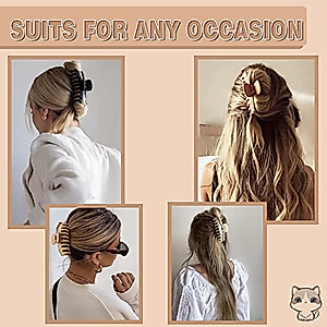 10 Pack 4.4" Large Hair Clips,Claw Clips,Hair Clips for Women & Girls,2 Styles 5 Colors Internal tooth design Strong Hold Matte Claw Hair Clips for Women Thick Hair & Thin Hair, 90's Vintage Hair Clip