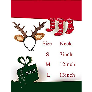 Impoosy Pet Deer Costume Hat Merry Christmas Dog Antlers Headbands Elastic Band Adjustable Reindeer Cap Hair Headwear Accessories (Small)
