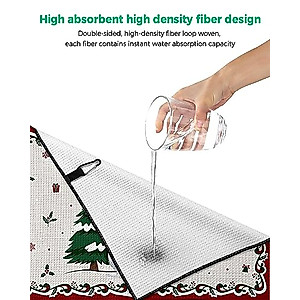 Golf Towel Christmas Snowman Xmas Tree,Waffle Pattern Microfiber Club Cleaner Golf Towels with Carabiner Clip for Women Men Dad,Winter Cedar Retro Linen Golf Towel for Golf Bags Accessories,24x16in