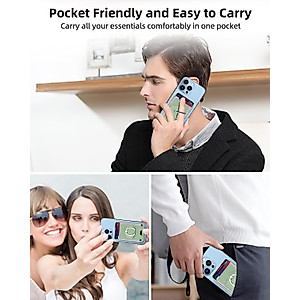 ExtreLife for Magsafe Wallet, Strongest Magnetic Wallet, for iPhone Wallet Magsafe with Ring Grip, Magnetic Card Holder Wallet for iPhone 15/14/13/12 Series, Vegan Leather, Fit 7 Cards, Matcha Green