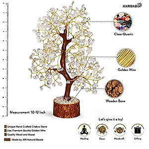 Clear Quartz Tree - Feng Shui Crystals and Stones - Gemstone Bonsai Tree - Good Luck Gems - Crystal Tree of Life - Spiritual Room Decor - Meditation Gifts - Spiritual Things