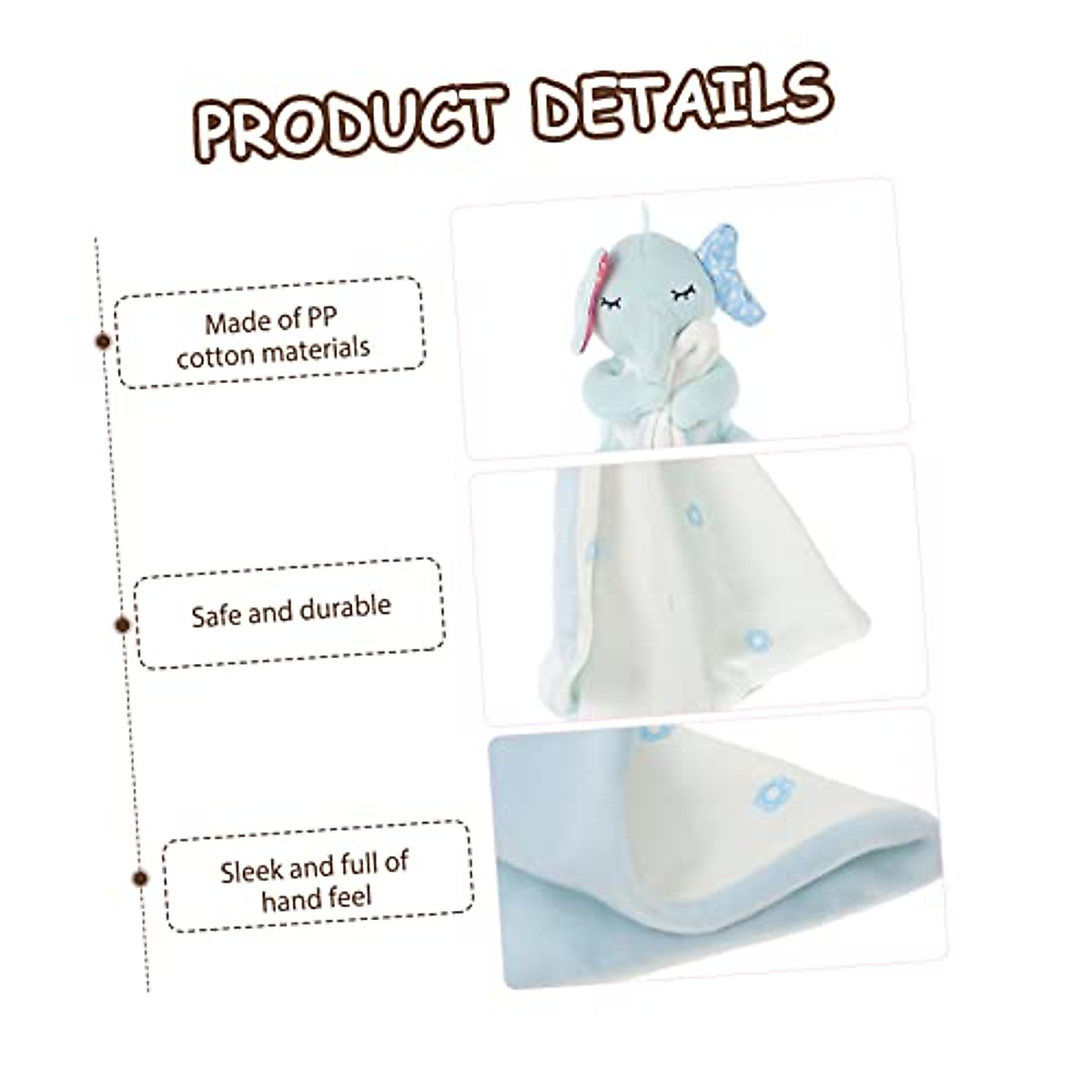 TOYANDONA Plush Comforter Towel Lovey Stuffed Animal Baby Security Infant Security Blanket Baby Snuggle Blanket Newborn Blankets Baby Soothing Towel Cute pp Cotton Animal Head