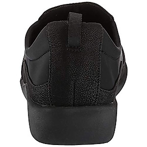 Clarks womens Sillian Paz Slip On Loafer, Black Synthetic Nubuck, 7.5 US