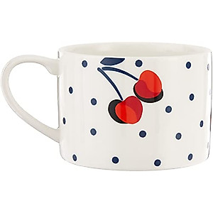 Kate Spade Vintage Cherry Dot Weekend Mug, 0.75 LB, Red