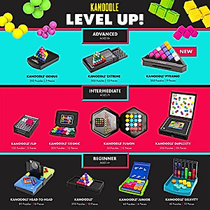 Educational Insights Kanoodle Flip 3-D Brain Teaser Puzzle Game for Kids, Teens And Adults, Featuring 100 Challenges, Ages 7+