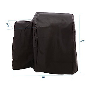 soldbbq Grill Cover Replacement Part for Traeger BAC374, Fits for Traeger 20 Series, Junior, and Tailgater Grills, 34" L 21" W 32" H, Black