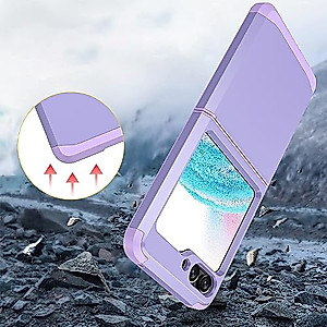 phone case Compatible with Samsung Galaxy Z Flip 5 Case with Hinge Protection Military Grade Heavy Duty Protective Case Hinge Full Protective (TPU) with Hard Protective Body(PC) Rugged Cover phone pro